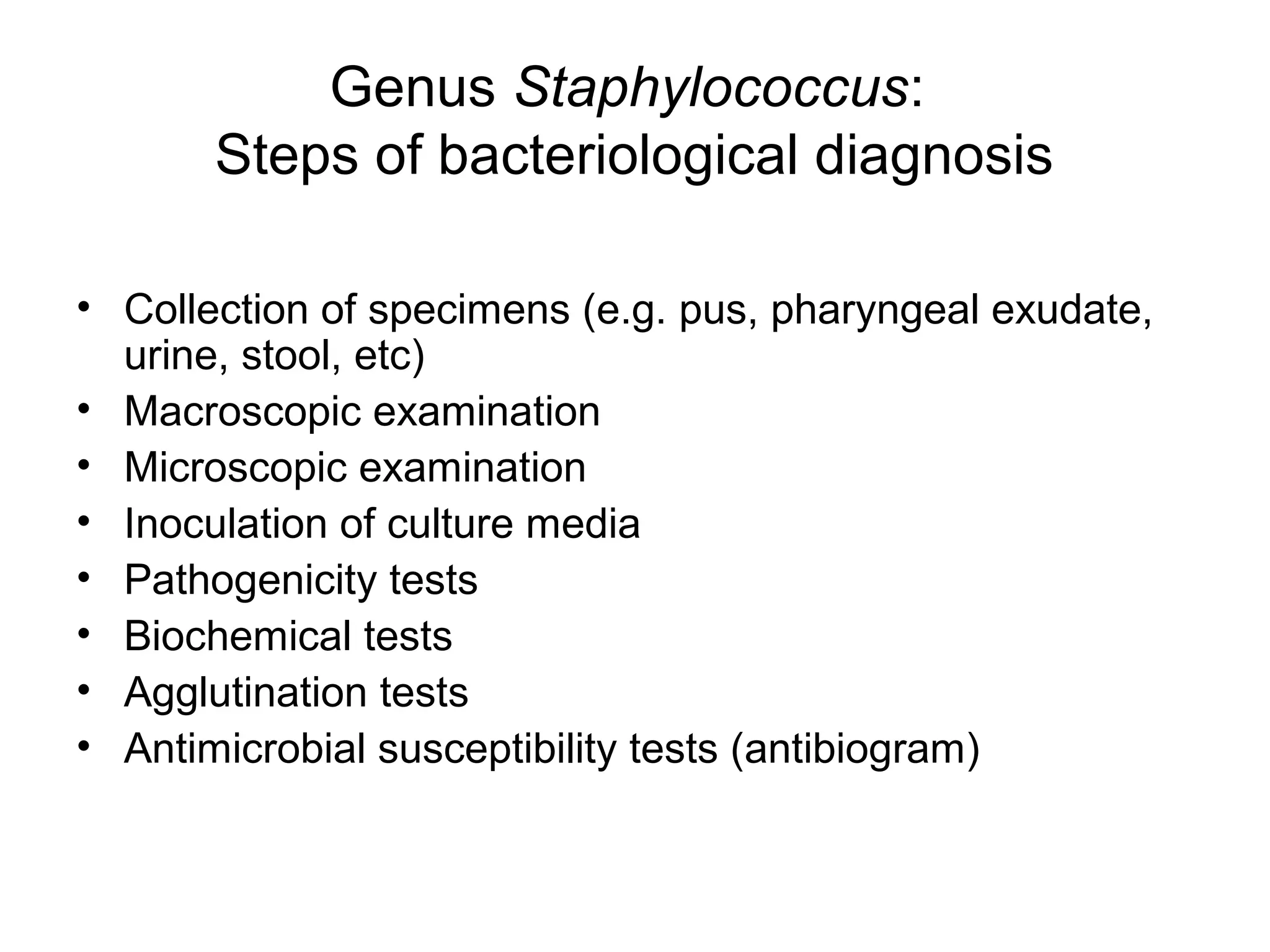 Staphylococcus streptococcus bacteriological diagnosis_i | PPT
