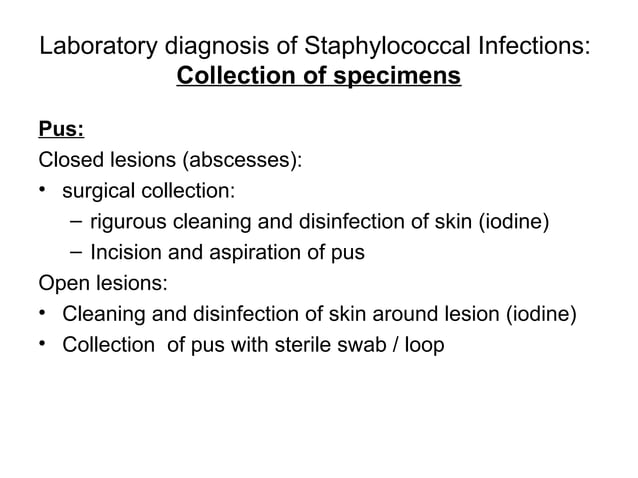 Staphylococcus streptococcus bacteriological diagnosis_i | PPT | Infectious Diseases | Diseases ...