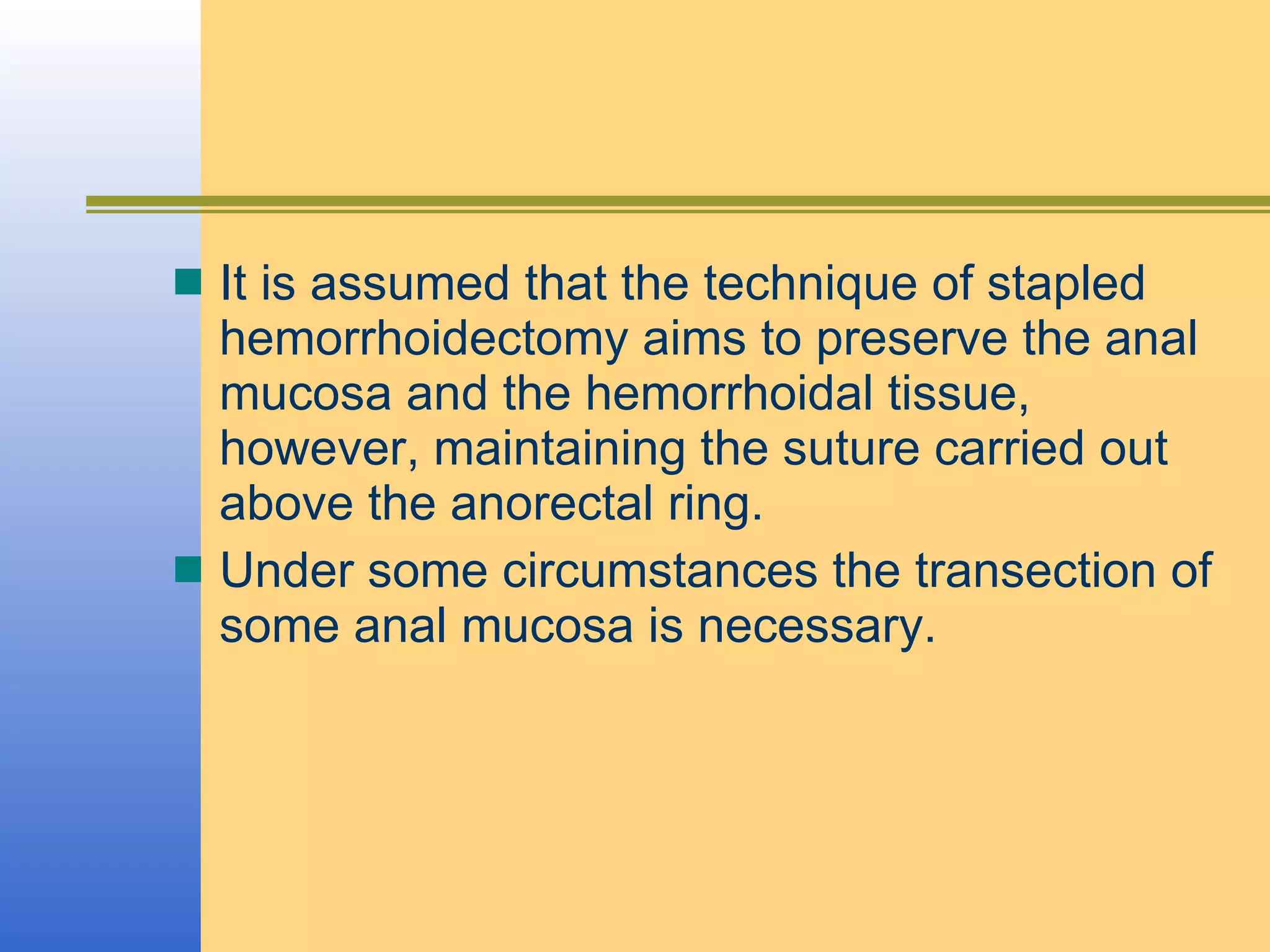 Stapler hemorrhoidectomy 3 | PPT