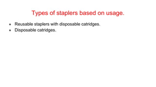 Staplers in Surgery | PPTX