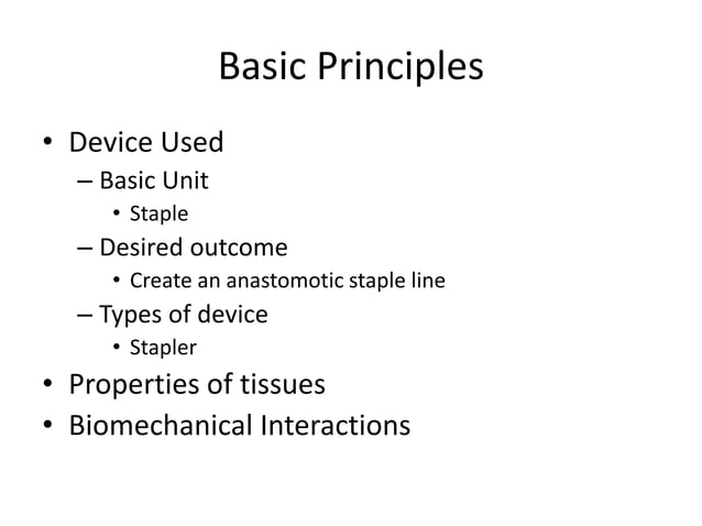 Stapling devices in surgery | PPTX | Surgery | Medical Health