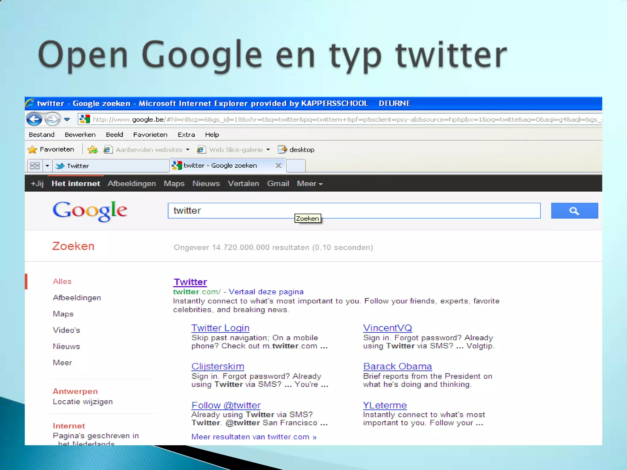 Stappenplan twitter | PPTX