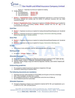 Star cardiac care health insurance | PDF