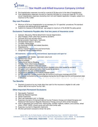 Star cardiac care health insurance | PDF