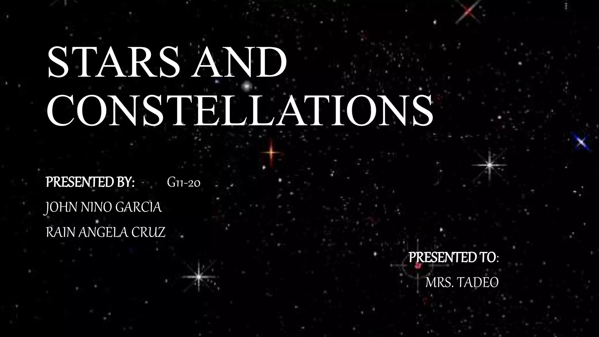 Stars and Constellations | PPTX