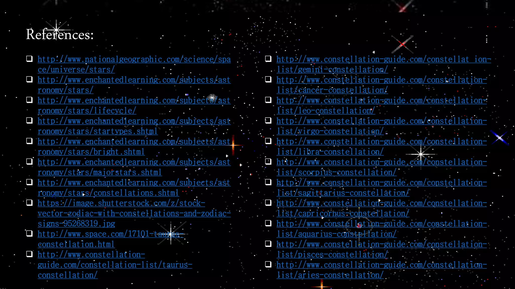 Stars and Constellations | PPTX