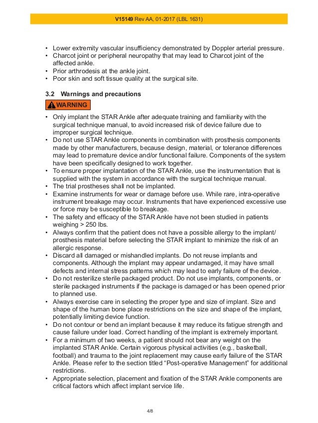 STAR™ Ankle Instruments, Accessories, and Instrument Set - DJO® | PDF ...