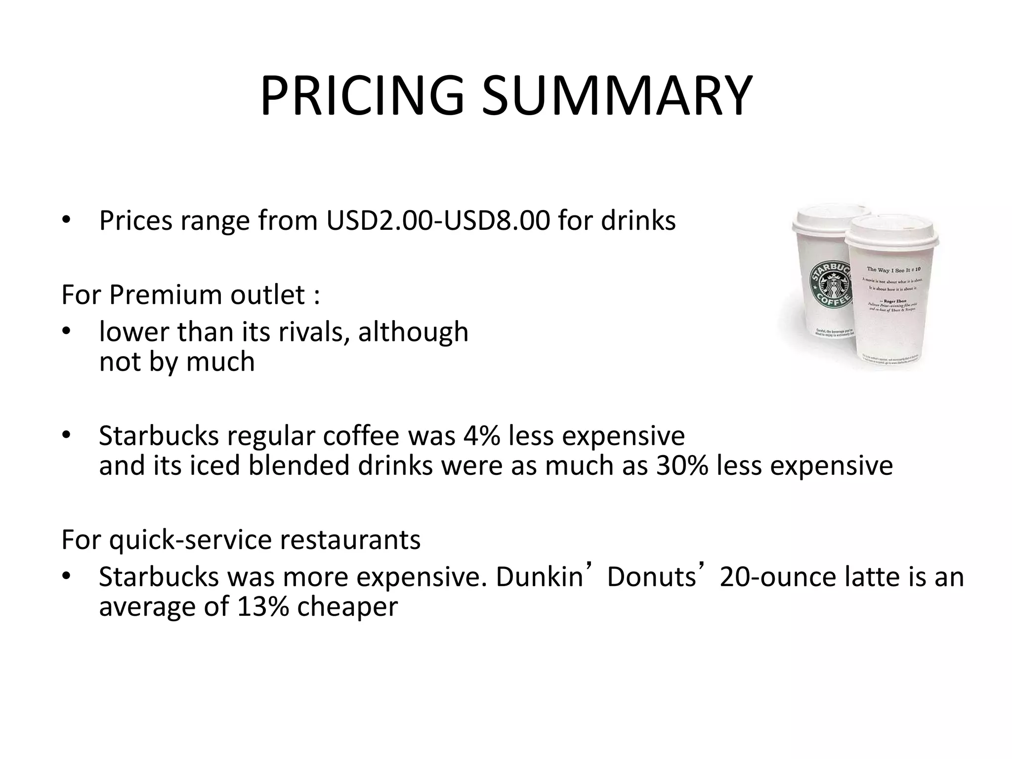 Starbucks price strategy | PDF