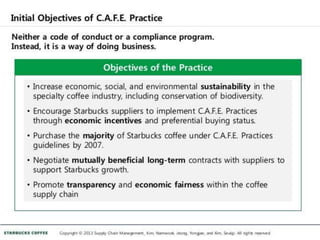 Supply Chain Management At Starbucks | PPTX
