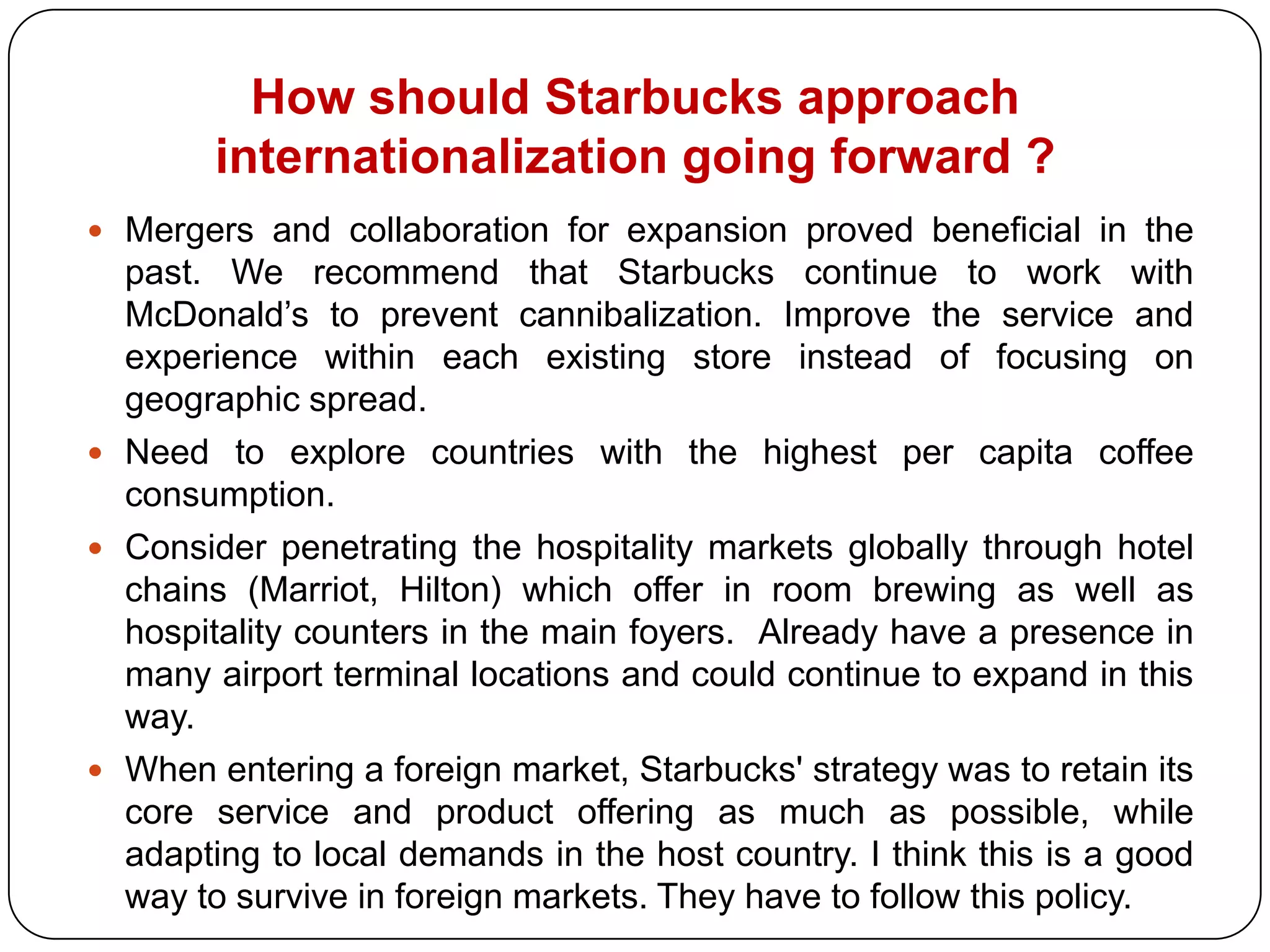 Starbucks International economics | PPTX | Large Business | Business