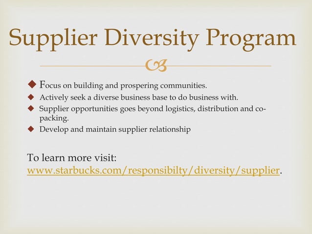 Starbucks Supply Chain | PPTX | Logistics | Business