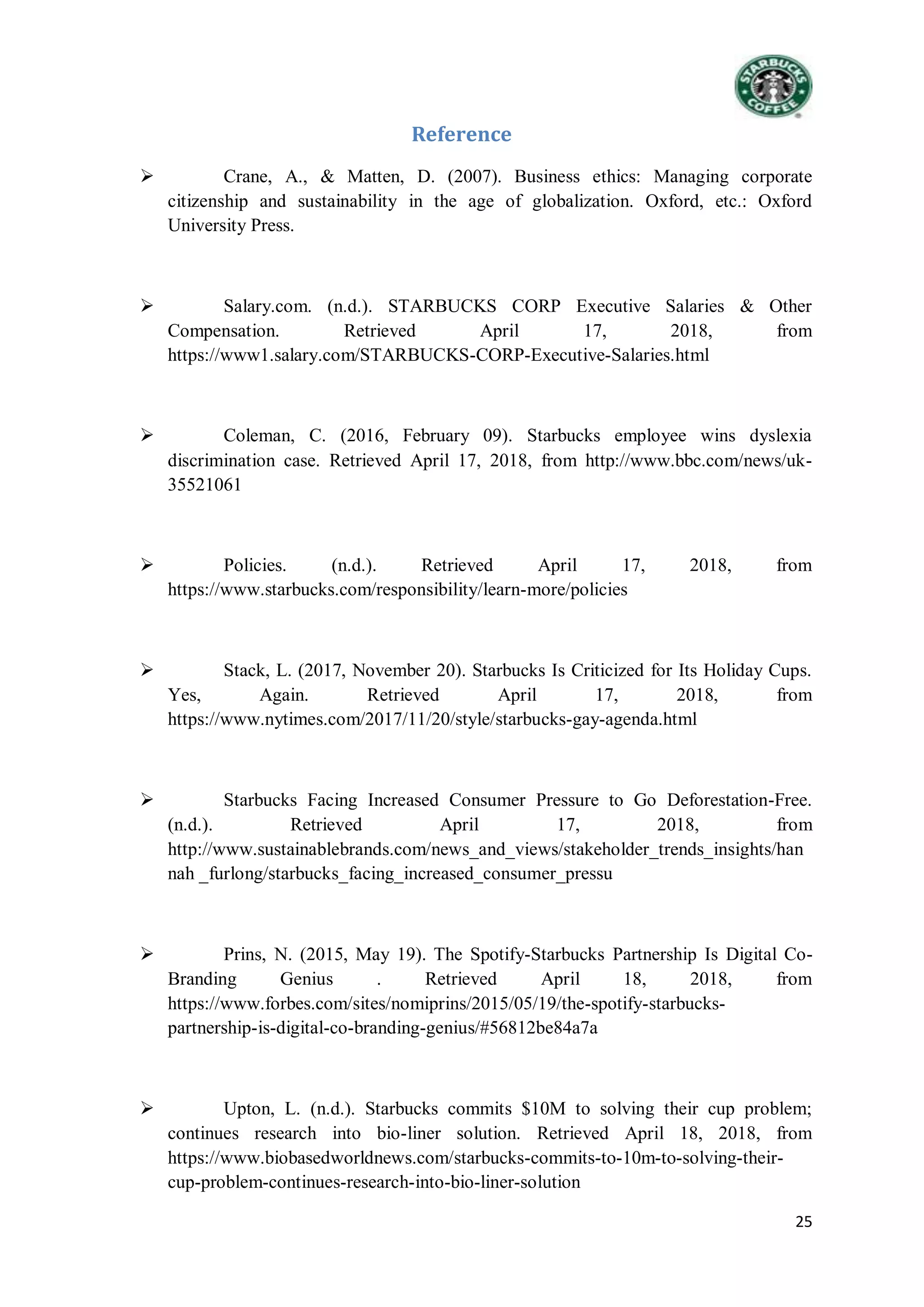 Practice of Business Ethics at STARBUCKS | PDF | Logistics | Business