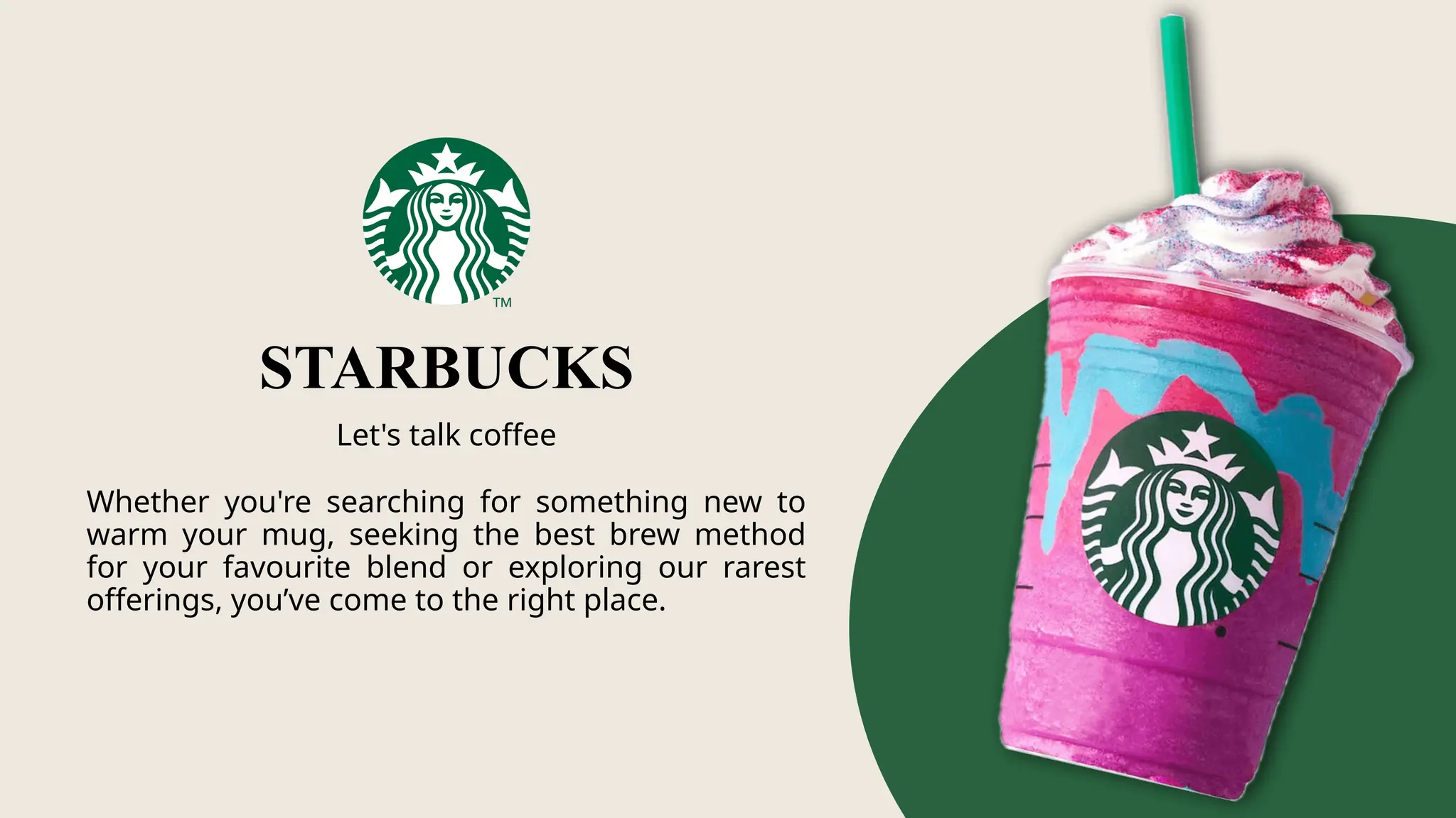Starbucks sample powerpoint design idea PPT | PPTX