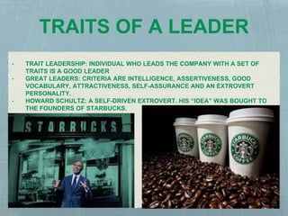 STARBUCKS - A TRANSFORMATIONAL LEADER | PPTX