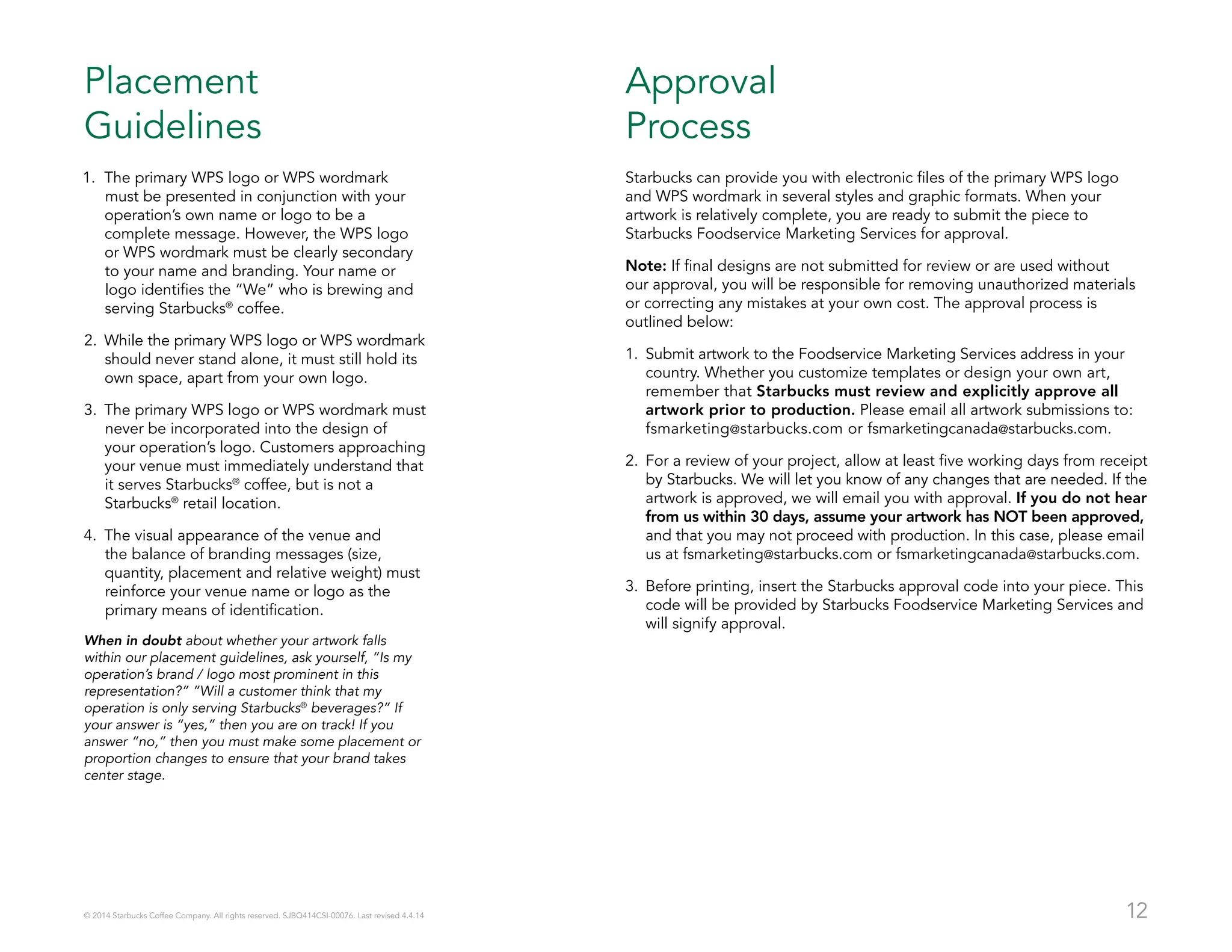 Starbucks brand guidelines. brand book for starbucks | PDF