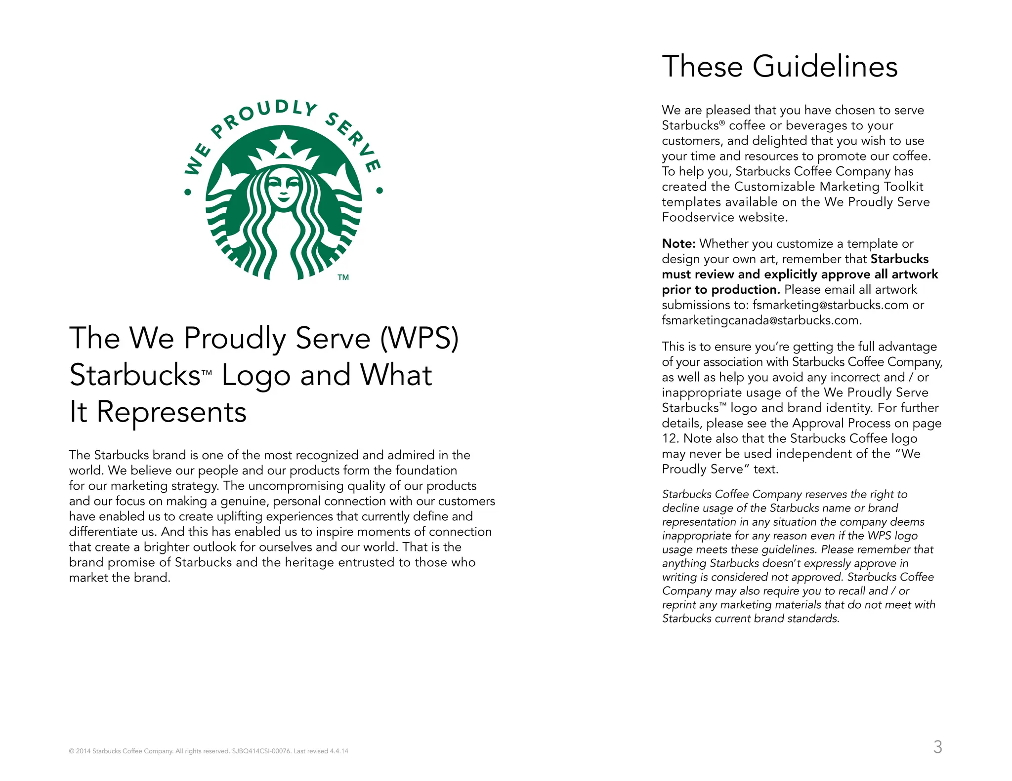 Starbucks brand guidelines. brand book for starbucks | PDF