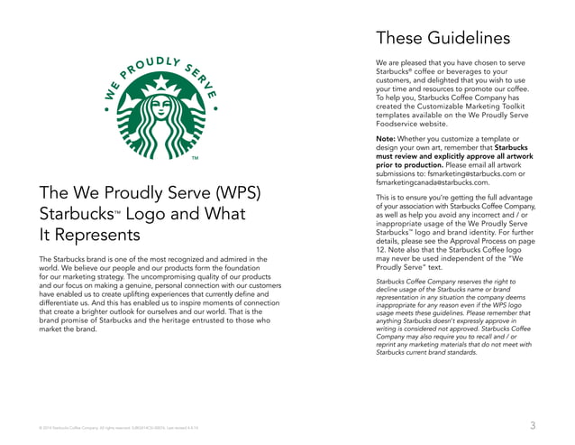 Starbucks brand guidelines. brand book for starbucks | PDF