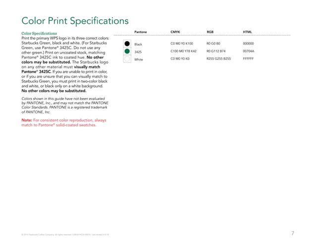 Starbucks brand guidelines. brand book for starbucks | PDF