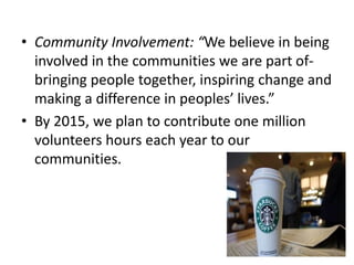 Starbucks corporate social responsibity | PPTX