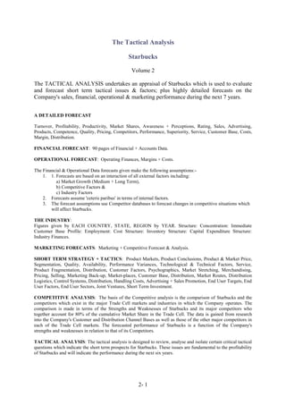 Starbucks Corp tactical strategic | PDF