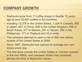 Starbucks going global fast | PPTX