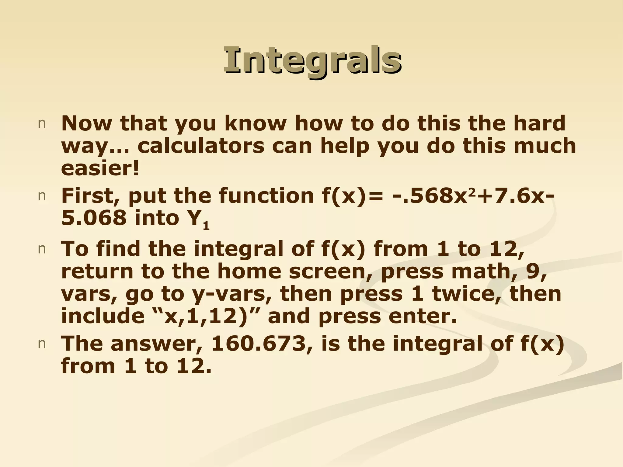 Starbucks, Integrals, and Riemann Sums! Oh my! | PPT