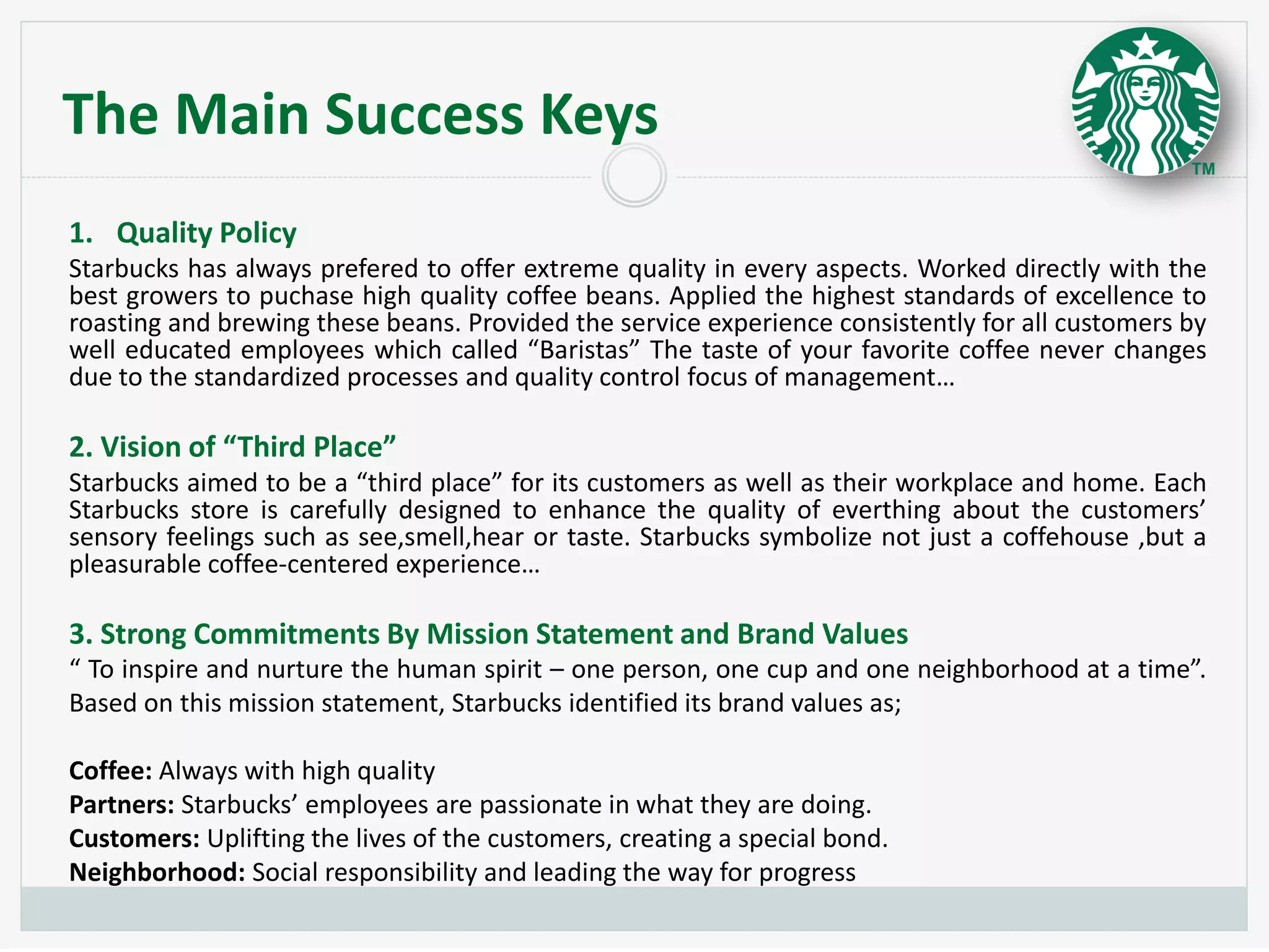 Starbucks managing a high growth brand 05.12.2011