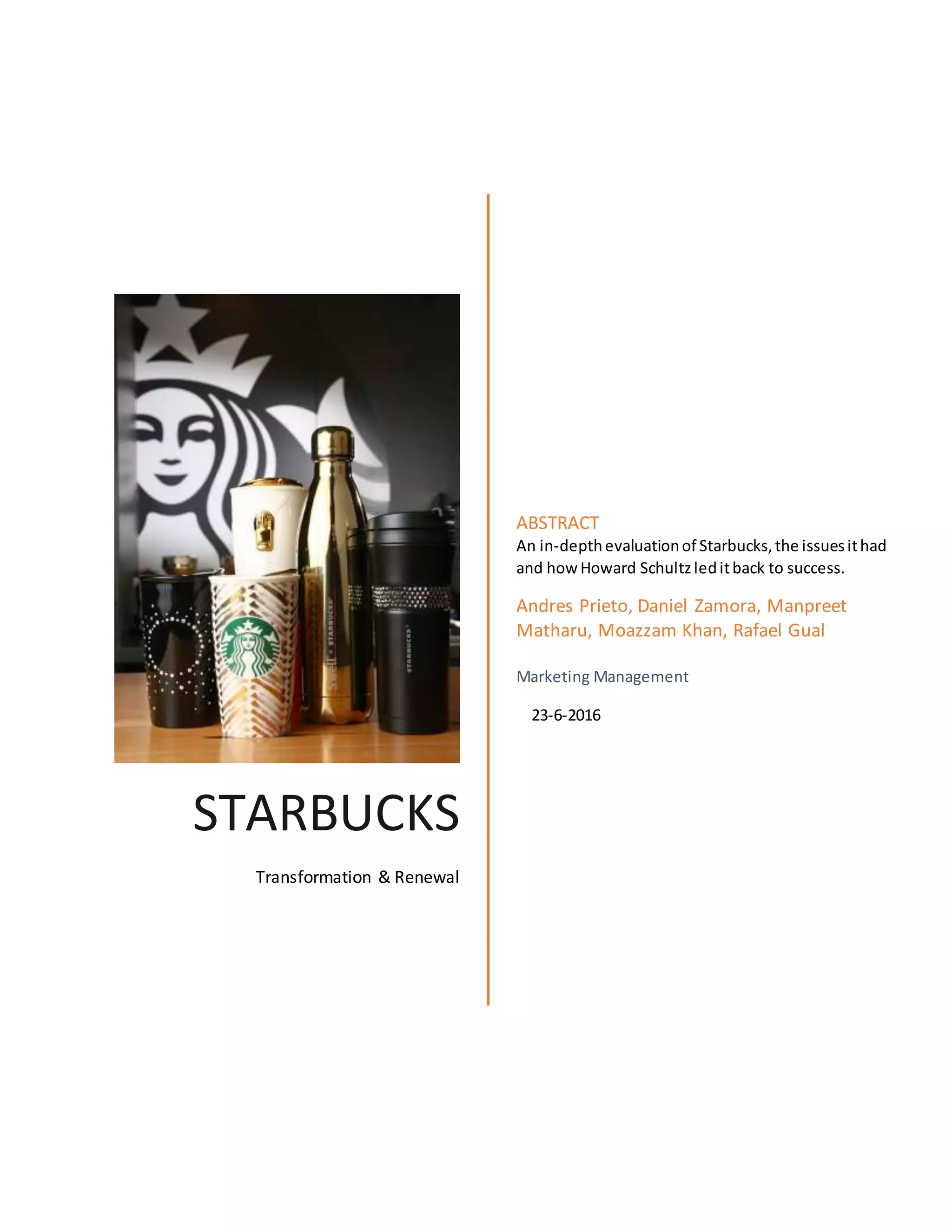 Starbucks revitalization | DOCX