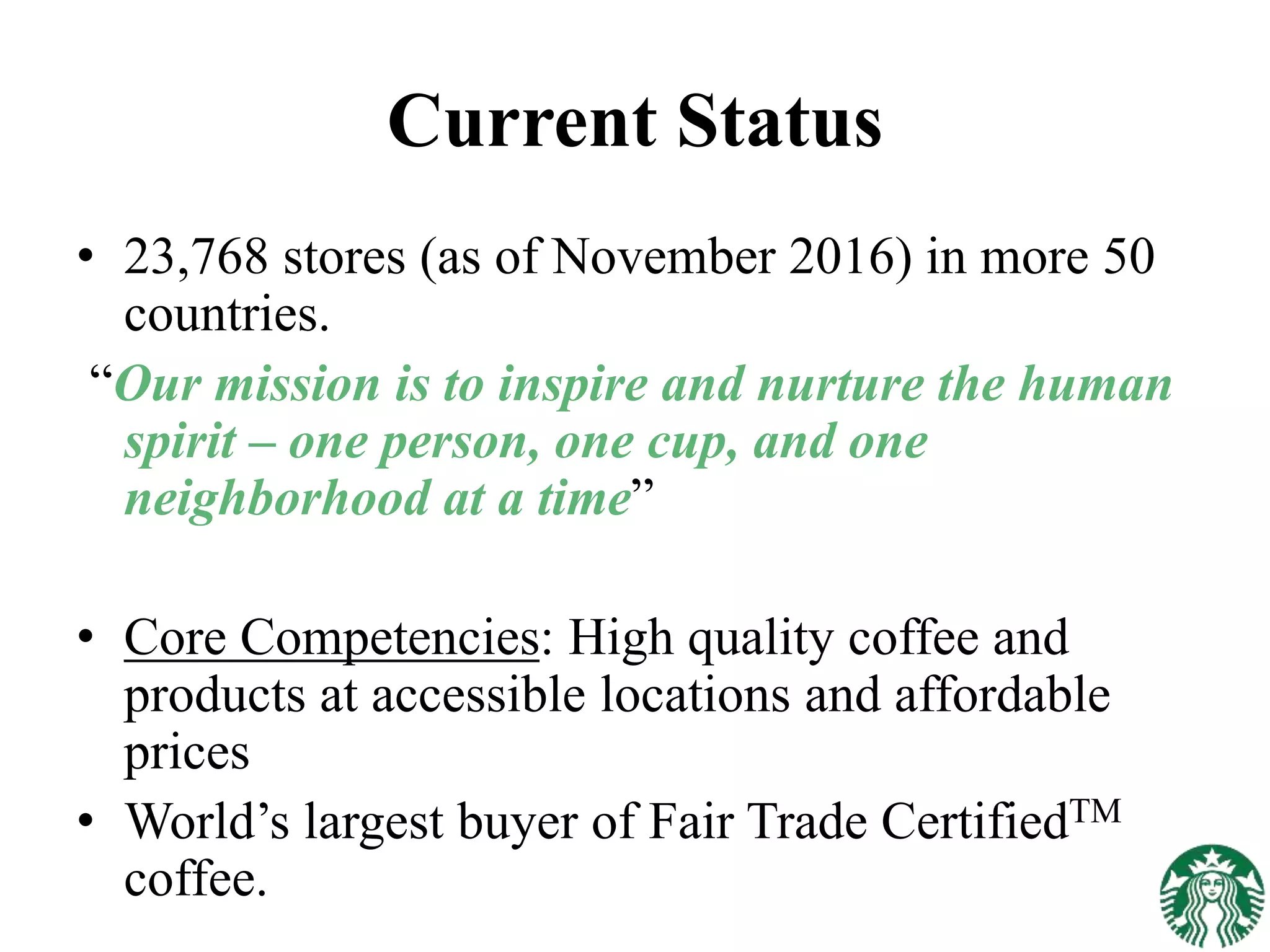 Starbucks - strategic management | PPTX