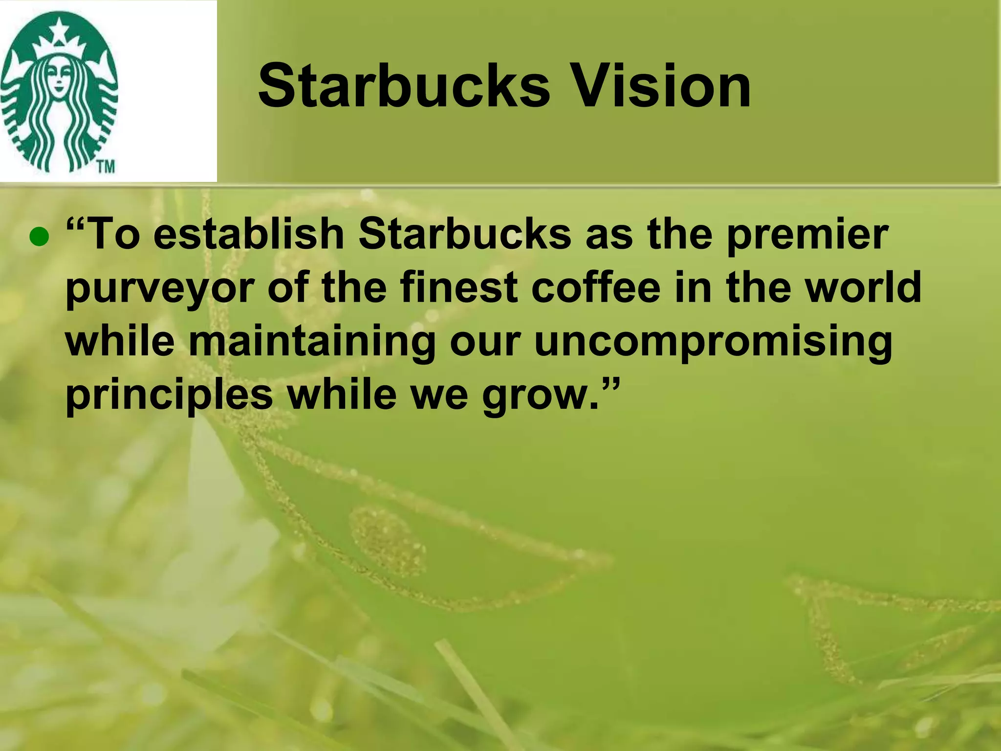 Starbucks strategic management ppt(1) | PPT