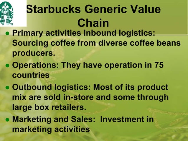 Starbucks strategic management ppt(1) | PPT | Large Business | Business