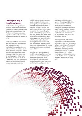 Starbucks taking the “starbucks experience” digital - capgemini ...
