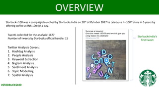 Twitter Analytics of The Campaign Starbucks 100 | PPT