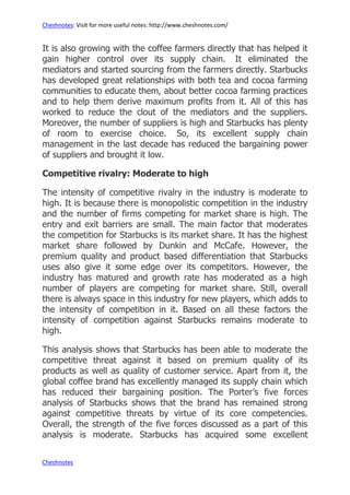Starbucks 5 forces | PDF