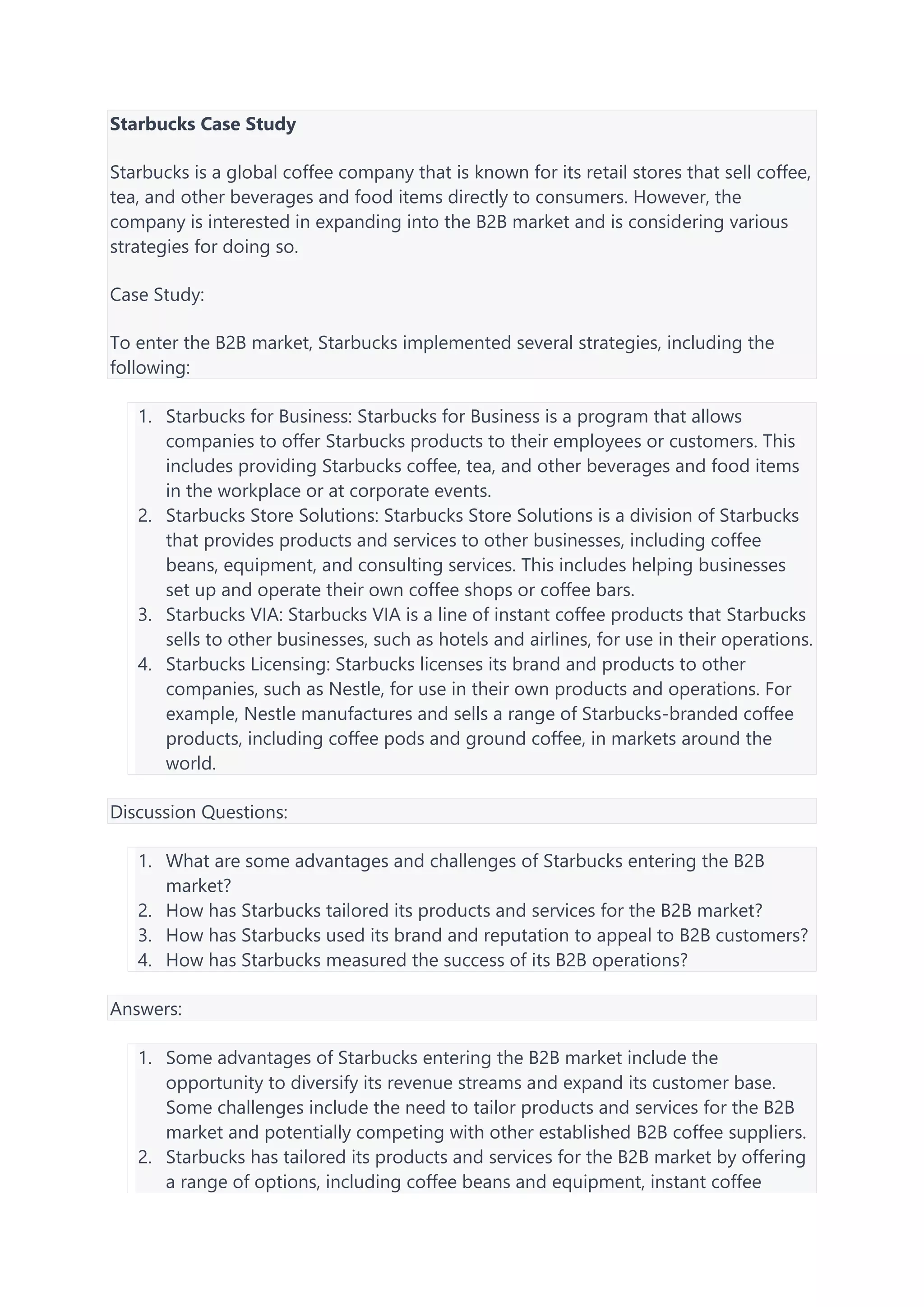 Starbucks Case Study B2B.doc