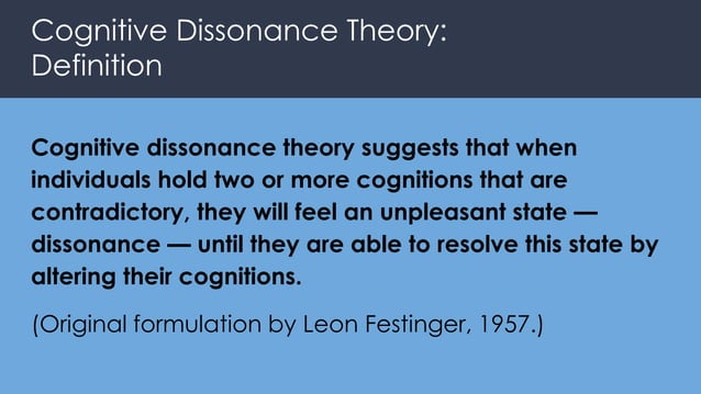 Cognitive Dissonance | PPT