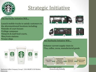 The Starbucks Coffee Company Sustainability Improvement Initiative | PPT