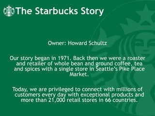 Starbucks company profile | PPTX