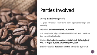 Starbucks Corp. v. Sardarbuksh Coffee Co. | PPTX