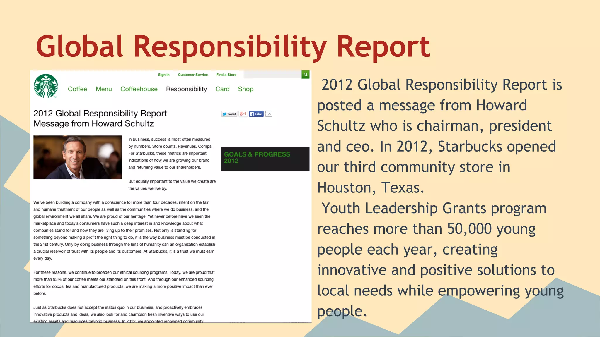 Starbucks' corporate responsibility | PDF