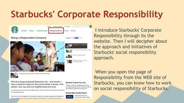 Starbucks' corporate responsibility | PDF