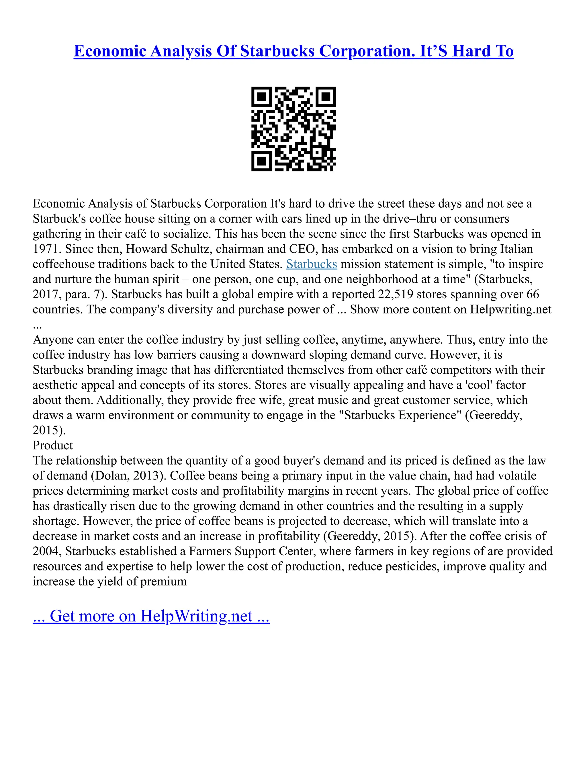 Starbucks Corporation ( Sbux ) | PDF