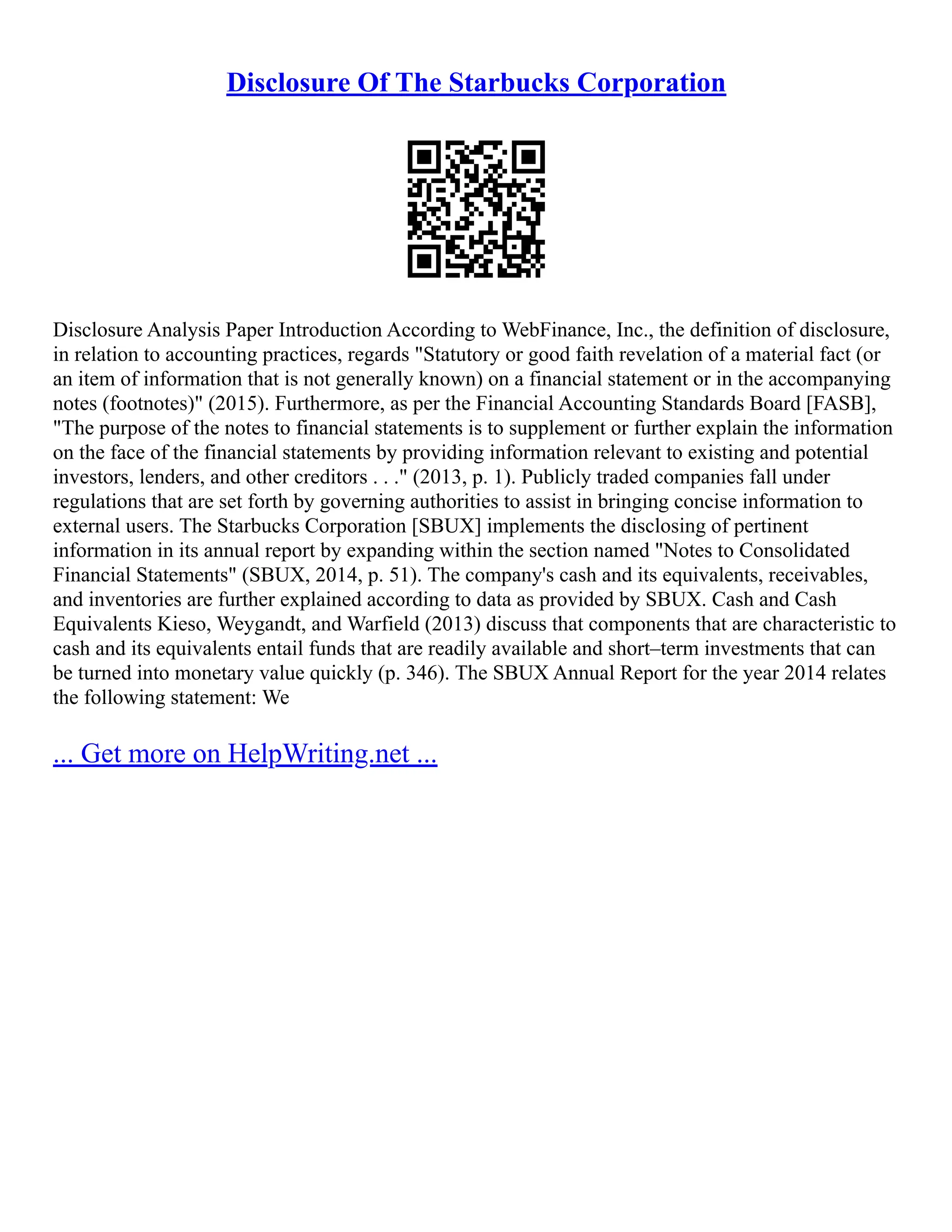 Starbucks Corporation ( Sbux ) | PDF