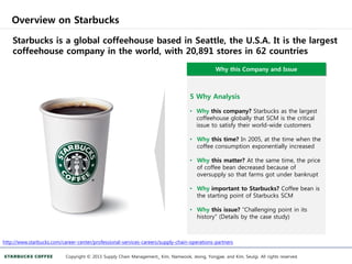 Starbucks Case Study : Building Sustainable Supply Chain | PDF