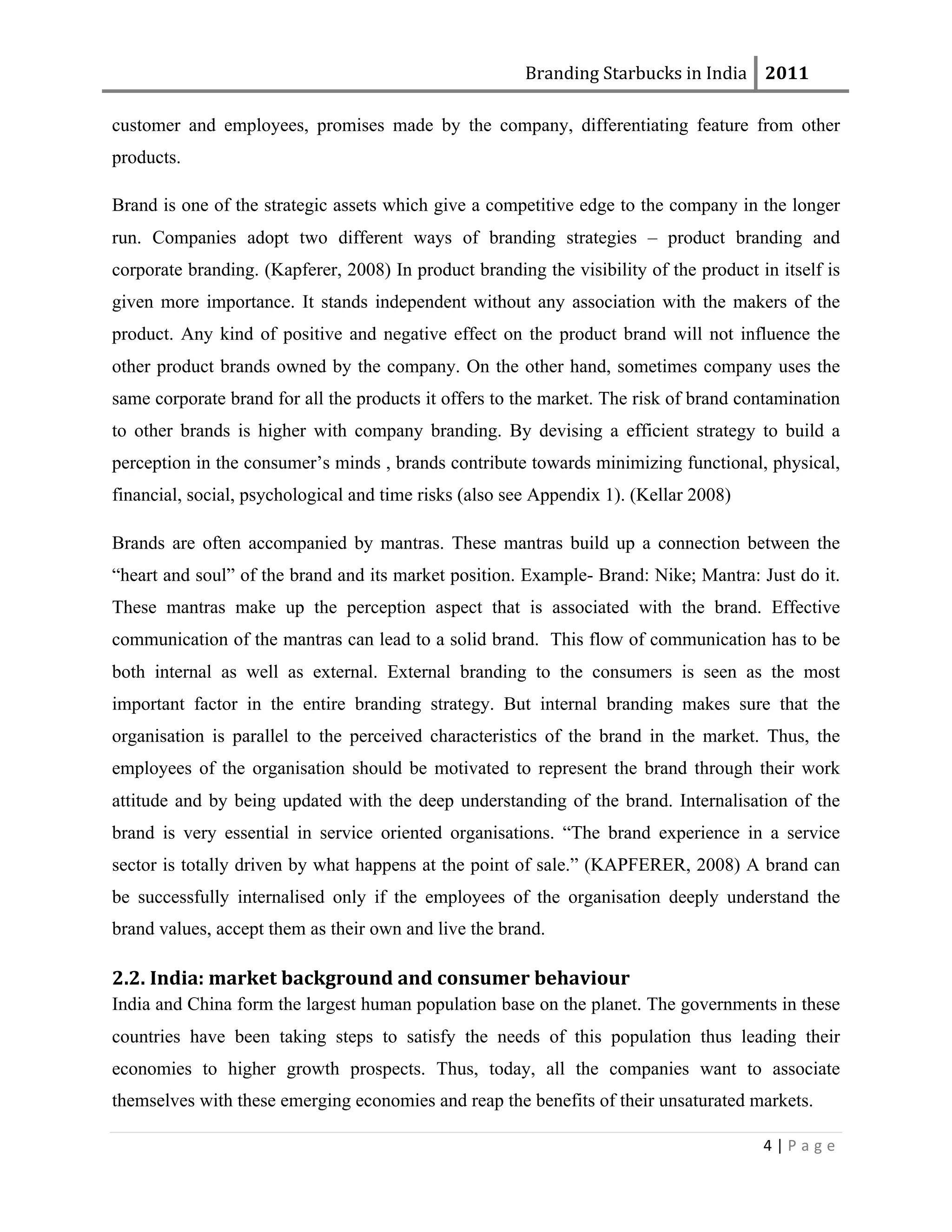 Branding Starbucks in India | PDF