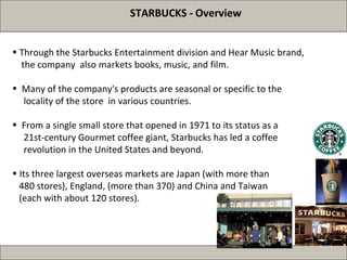 Starbucks International Marketing Strategy | PPT