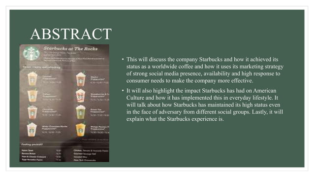 Starbucks presentation | PPT