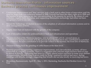 Starbuck’s innovation and turnaround success | PPTX