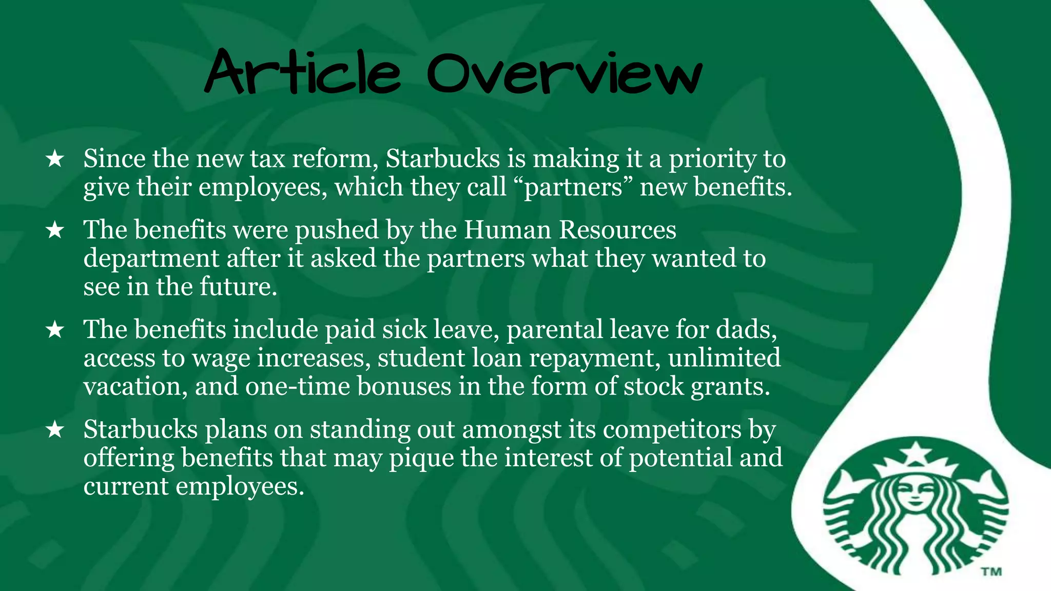 Starbucks: From Employees to Partners | PPTX