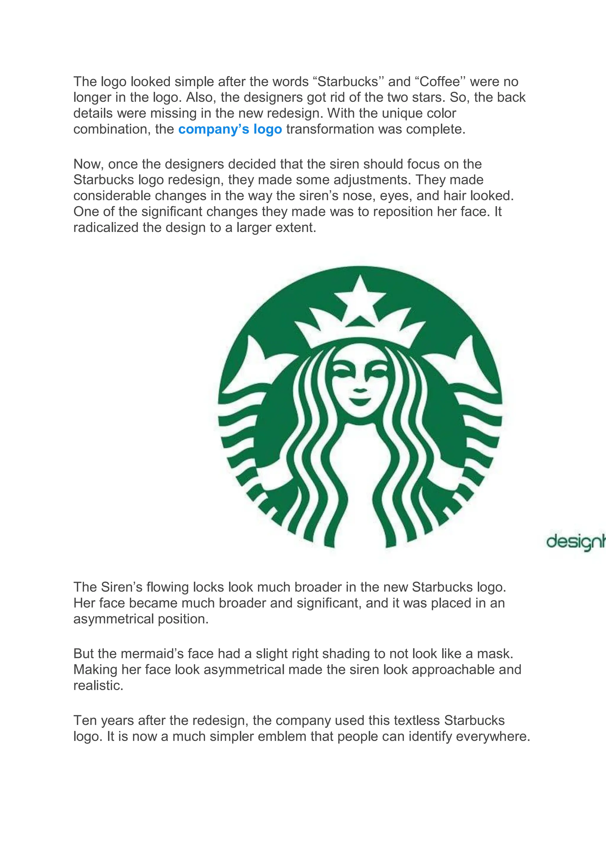 Starbucks Logo – An Overview of Design, History And Evolution | PDF